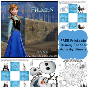 FREE Printable Disney's Frozen Activity Sheets #DisneyFrozen