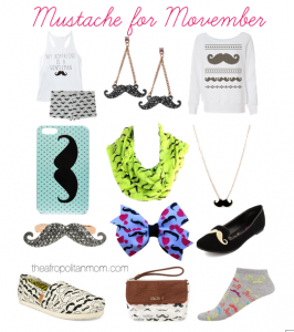Support Your Man with Mustache Fashion for Movember