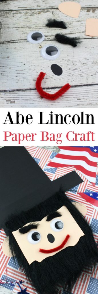 President's Day Craft for Kids - Abe Lincoln Paper Bag Craft