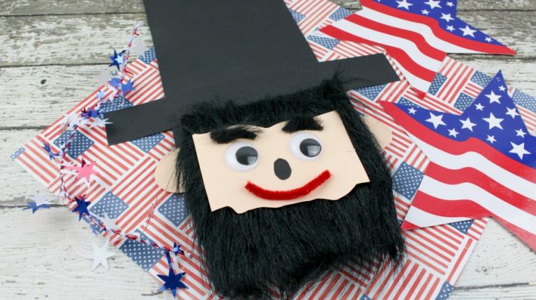 President's Day Craft for Kids - Abe Lincoln Paper Bag Craft