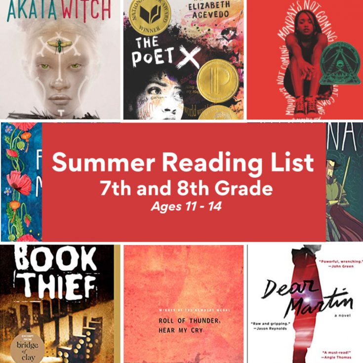 Summer Reading List for 7th and 8th Grade